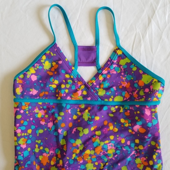 Speedo | Swim | Speedo Girls Paint Splatter Dot Swimsuit 4 | Poshmark